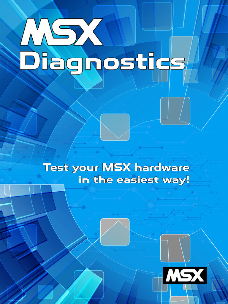 MSX Diagnostics - User manual [ENG] - A4 | PDF | Booting | Floppy Disk