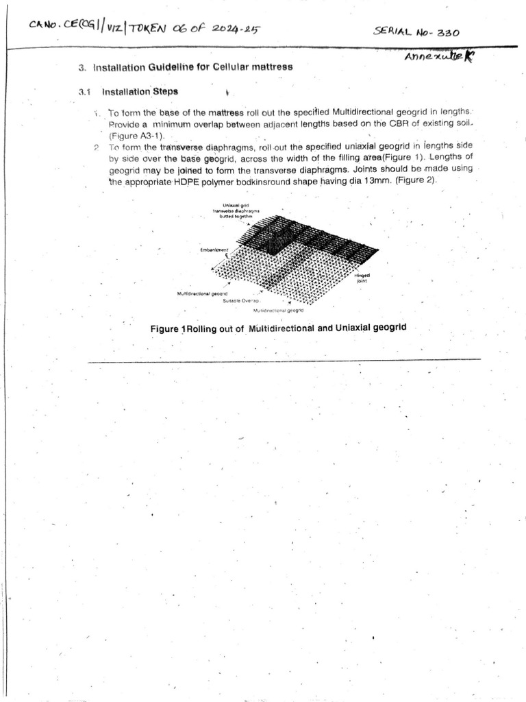 Uniaxial Geogrid Installation | PDF