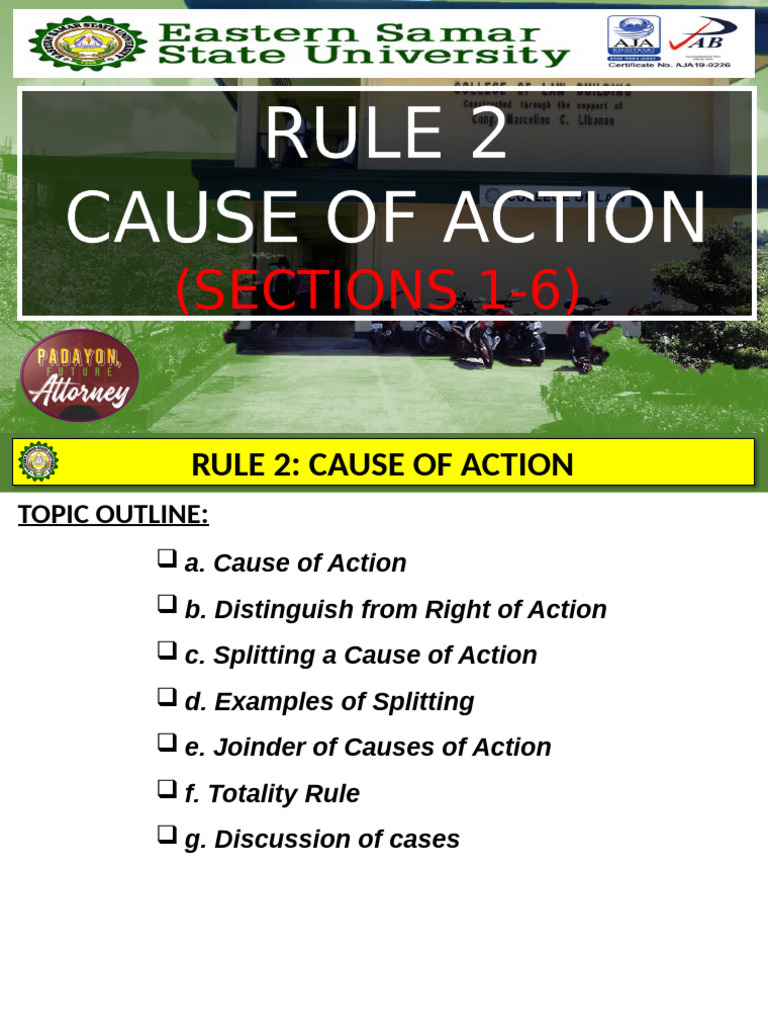 Understanding Cause of Action Rules | PDF | Cause Of Action | Foreclosure