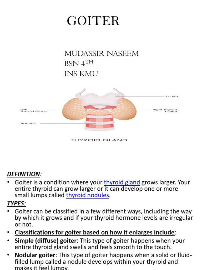 Unit 2 (M) Goiter, Educational Platform | PDF | Thyroid | Hyperthyroidism