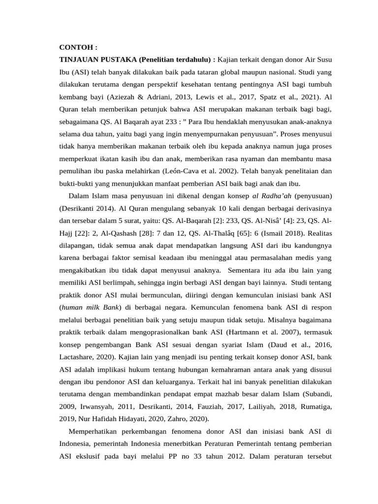 CONTOH Tinjauan Pustaka | PDF