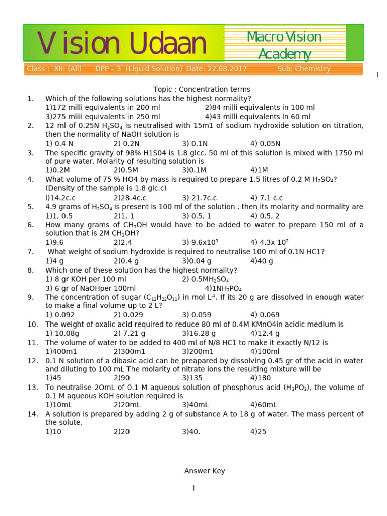 Dpp-4 Concentration Terms | PDF | Concentration | Acid