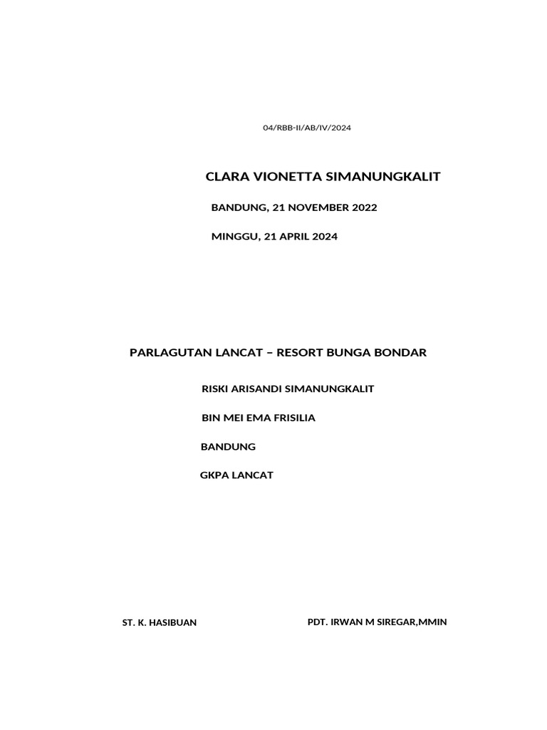 Akte Baptis, Clara, LCT, IV, 24 | PDF