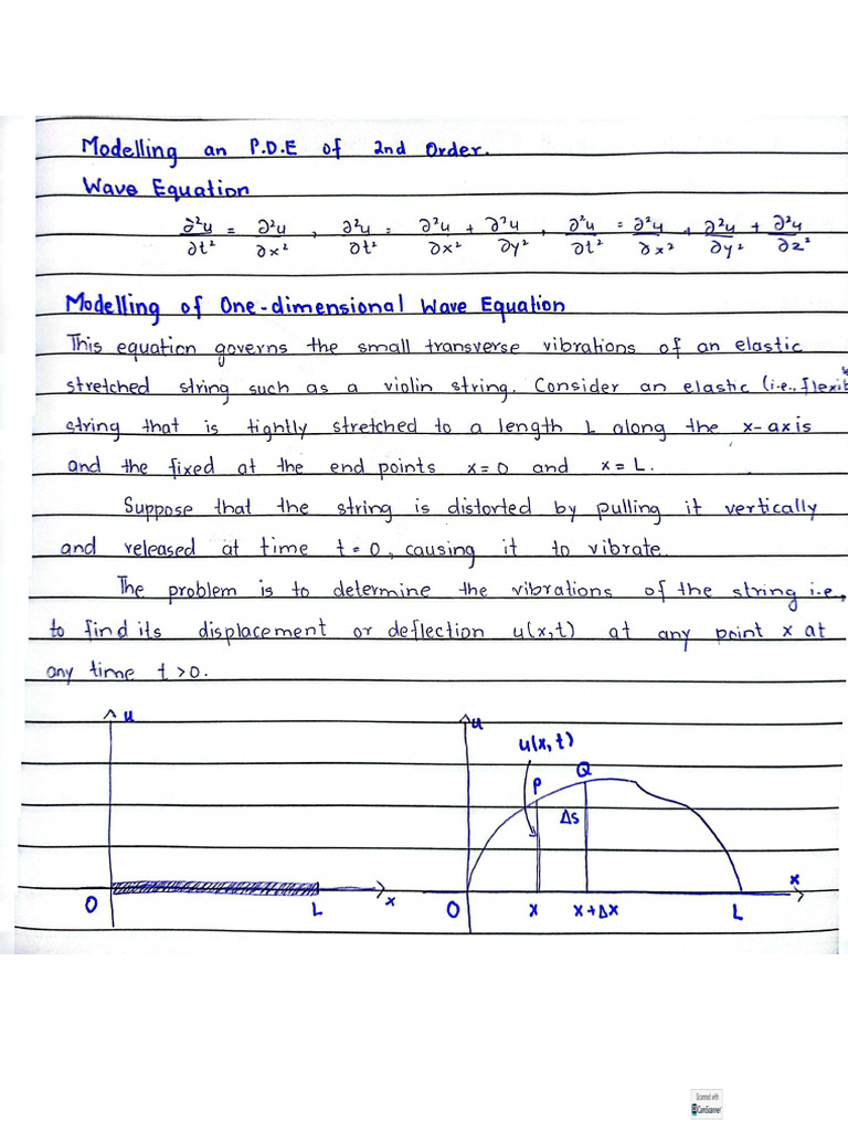 1D, 2D and 3D Wave Equations | PDF