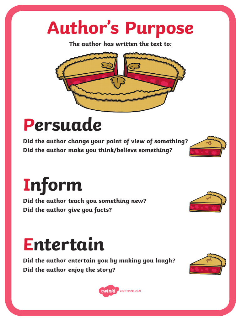 T M 1490 Authors Purpose Pie Poster Ver 1 | PDF
