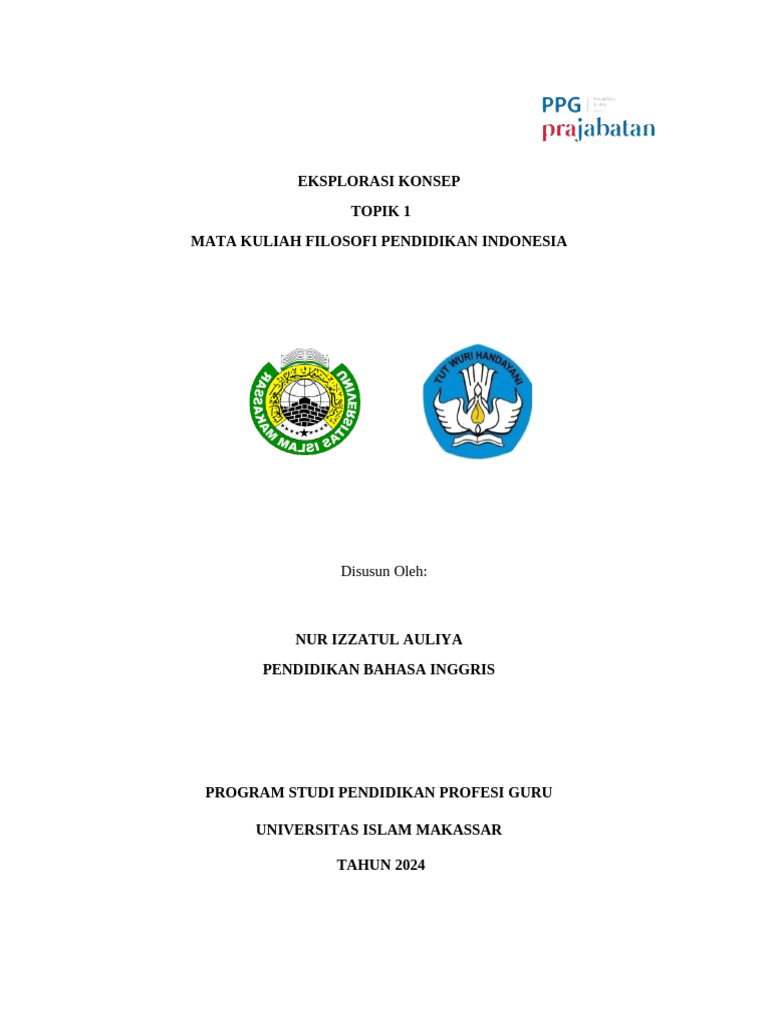 TUGAS EKSPLORASI KONSEP-TOPIK 1 | PDF