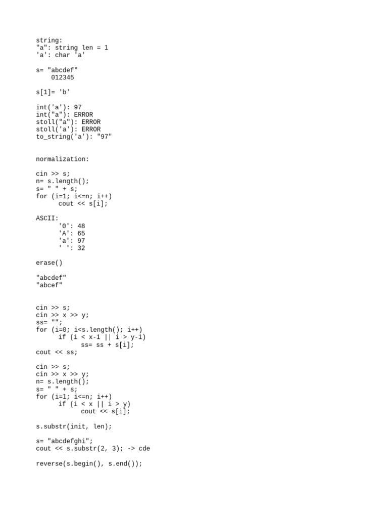 C++ String Manipulation Techniques | PDF