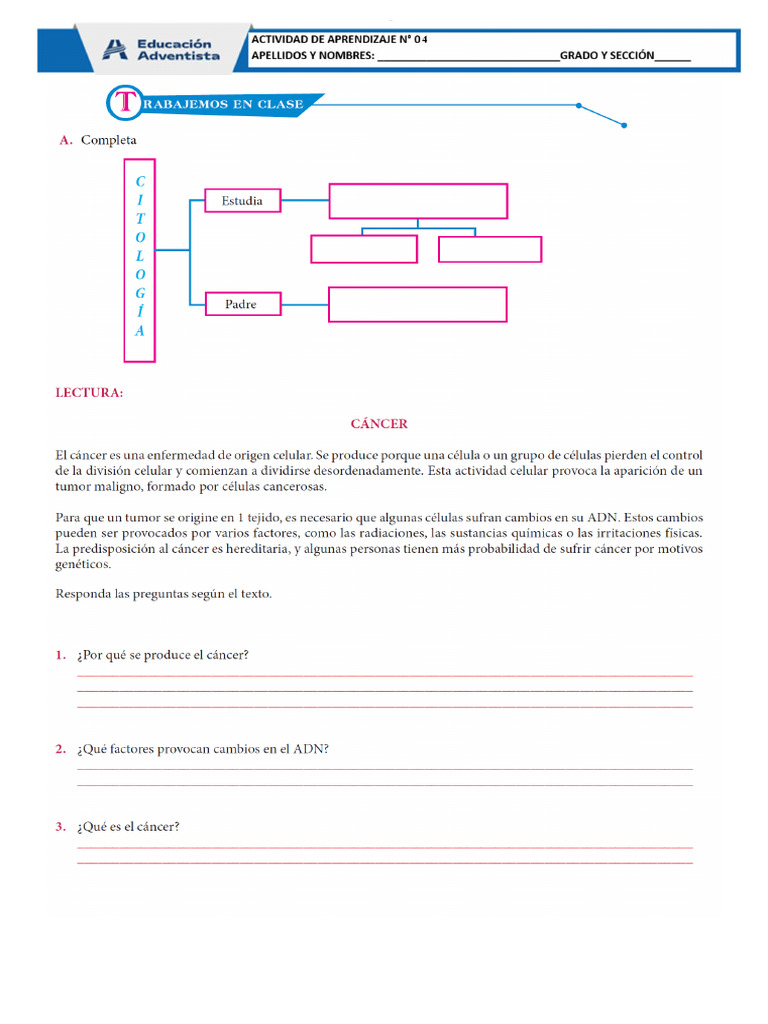SESION N° 05 CELULA (FICHA) | PDF