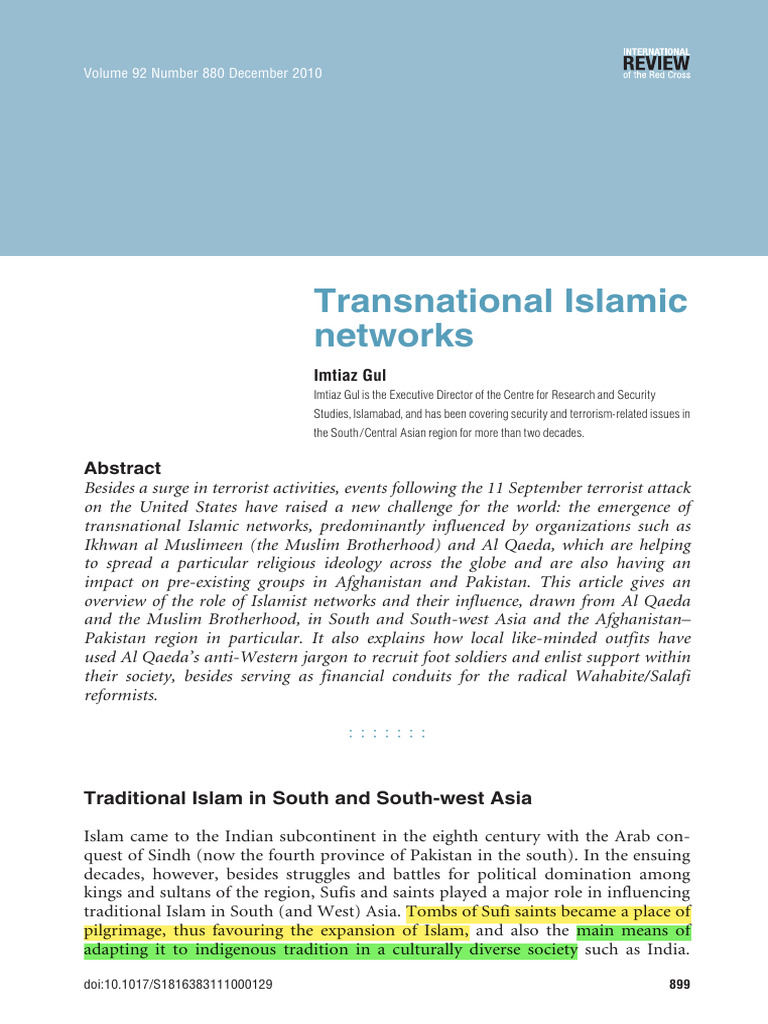 Transnational Islamic Networks | PDF | Al Qaeda | World Politics