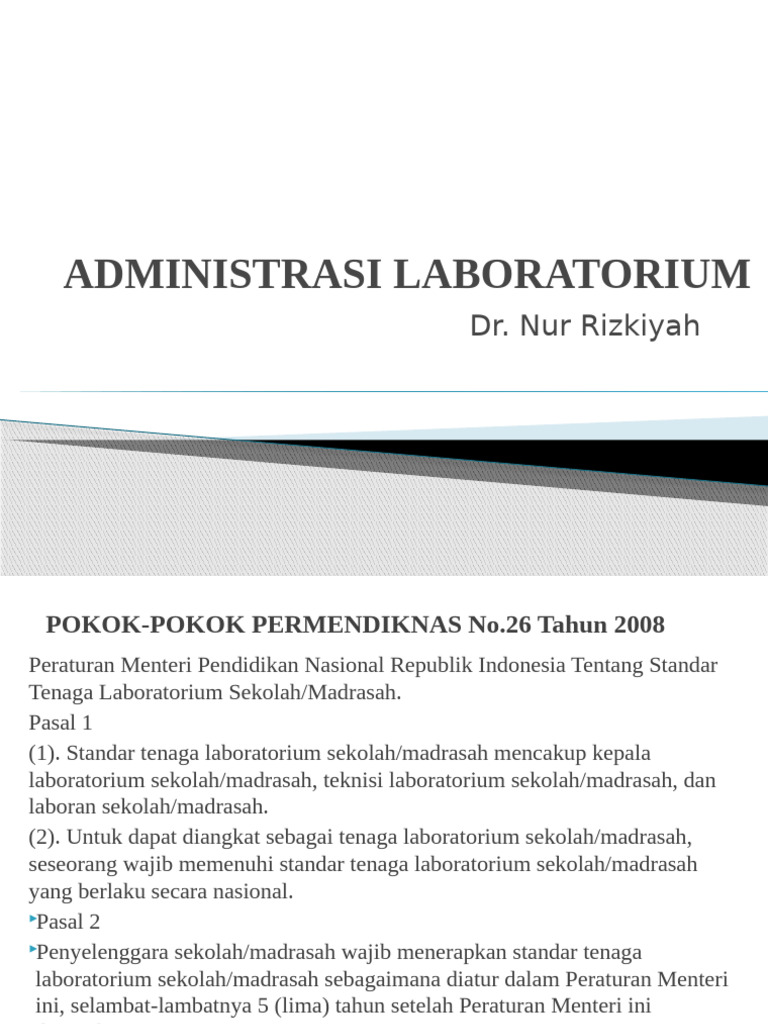 Administrasi Laboratorium | PDF