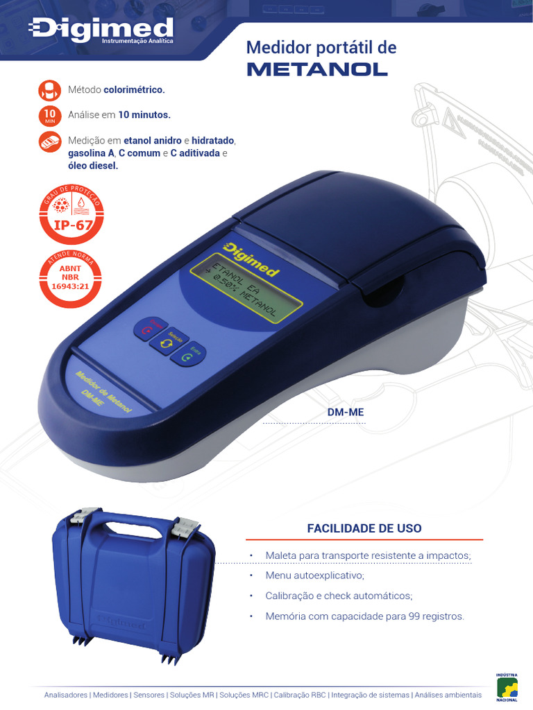 Digimed Catalogo Medidor-Portatil-Metanol Dm-Me | PDF | Informática
