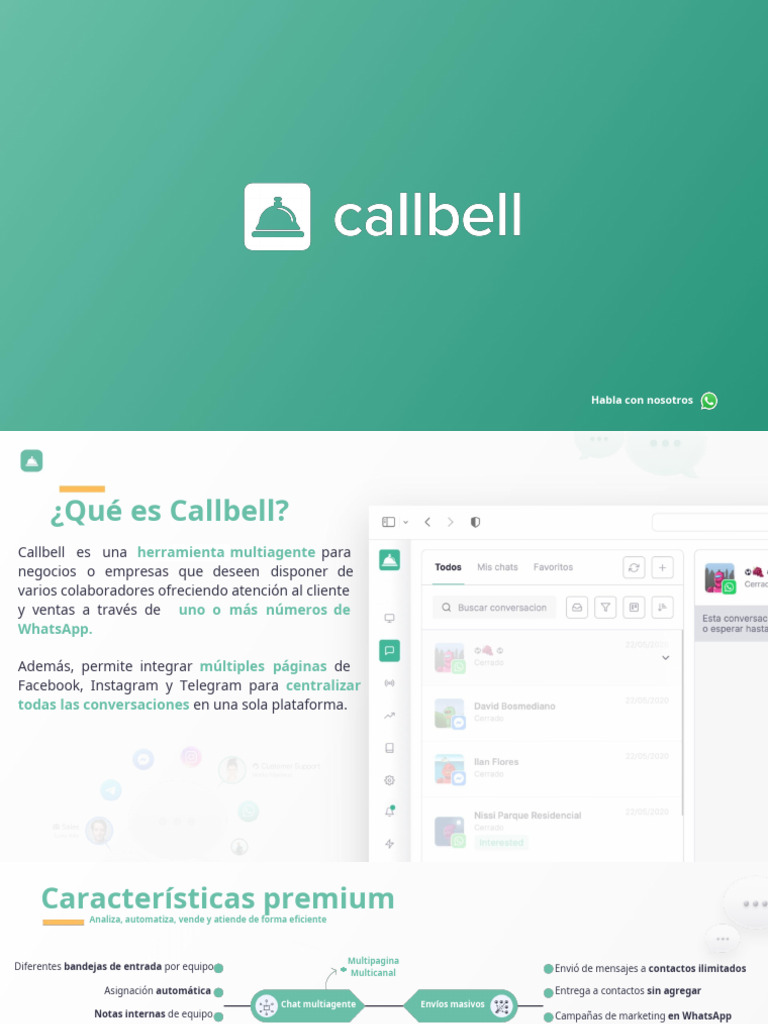 Presentación - Callbell 2024 | PDF | Chat en linea | Informática