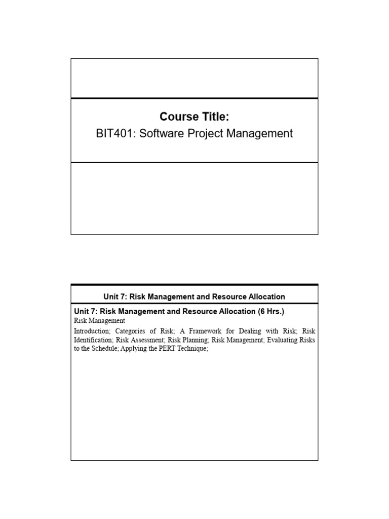 Software Project Risk Management | PDF | Risk | Risk Management