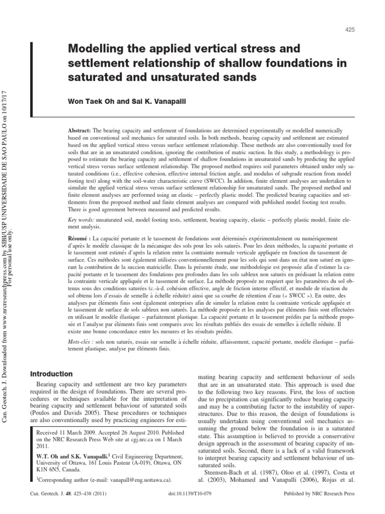 Modelling The Applied Vertical Stress An | PDF | Elasticity (Physics ...