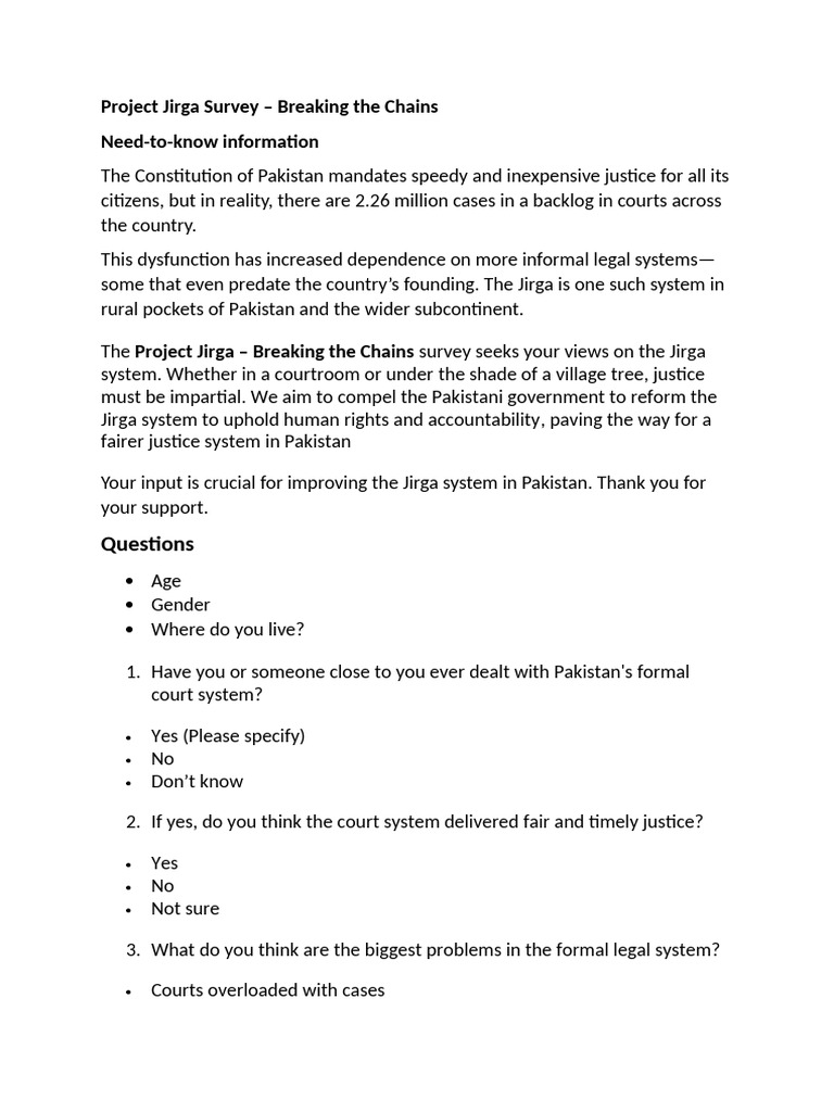 Survey Questions | PDF | Justice | Crime & Violence