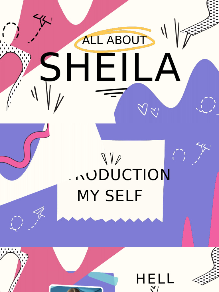 Pink and Blue Doodle Playful Self Introduction All About Me ...