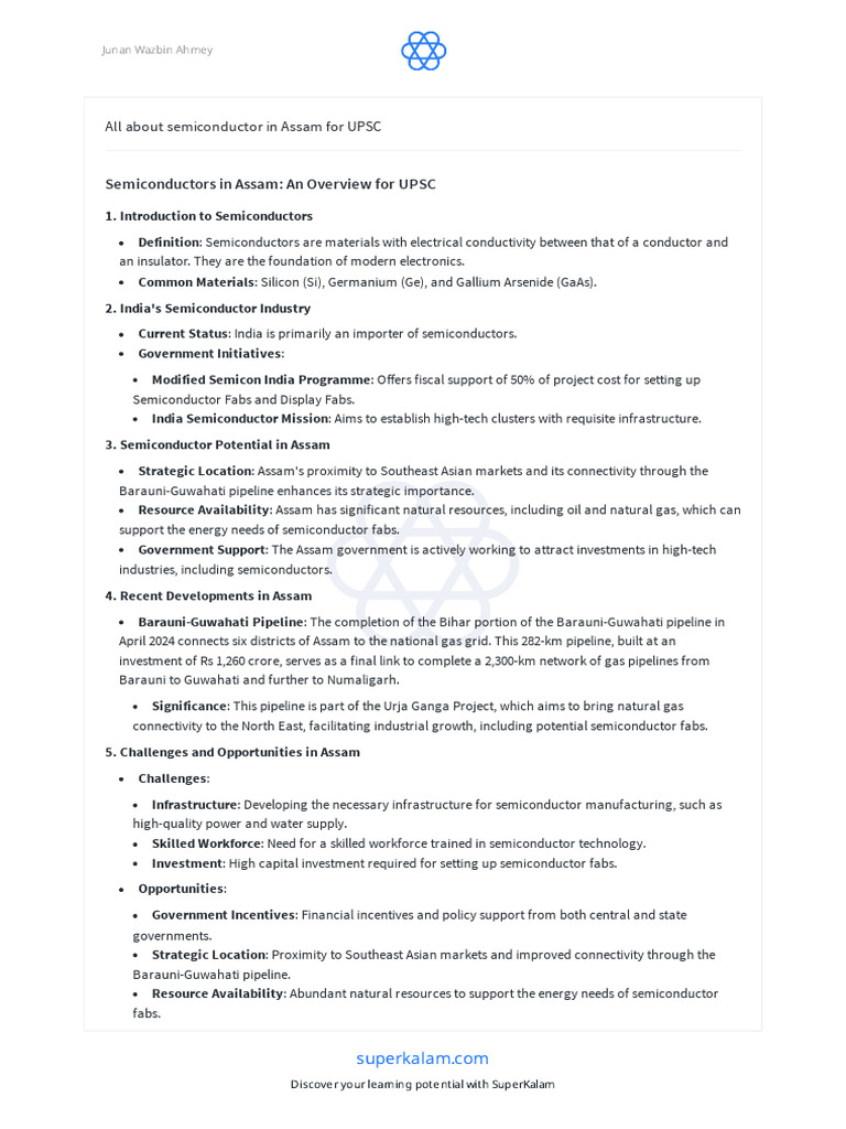 Assam Semiconductor | PDF | Semiconductors | Physical Sciences