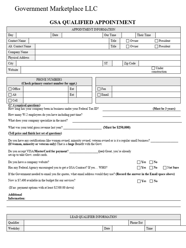10.7.24 GSA Lead Sheet | PDF | Payments