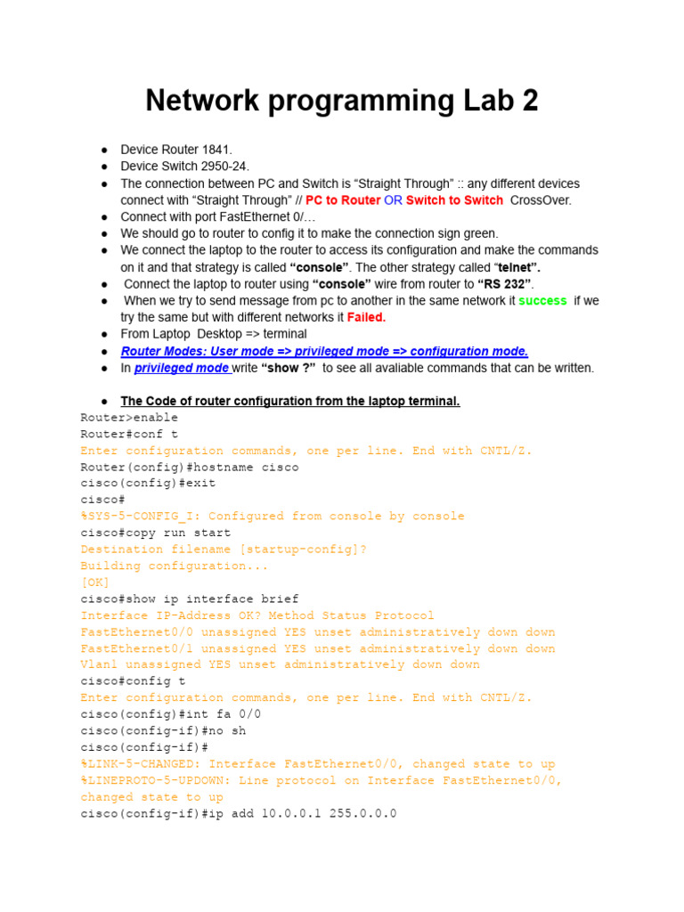 Network Programming Lab 2-1 | PDF