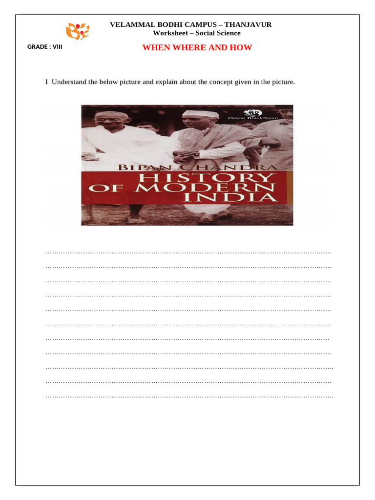 Grade 8. SST Worksheet | PDF