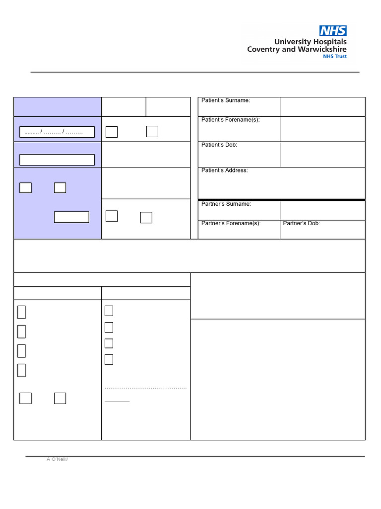 Semen Analysis Request Form | PDF | Semen | Sexual Health