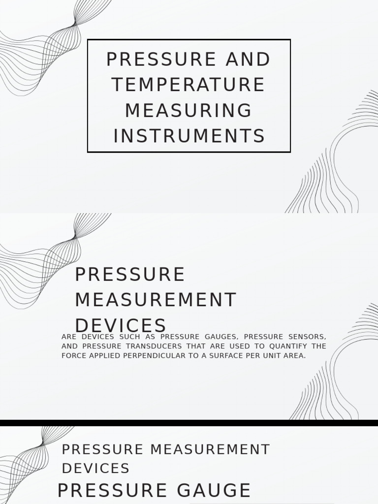 Calibration and Use of Pressure and Temperature Measuring Instruments | PDF | Calibration ...