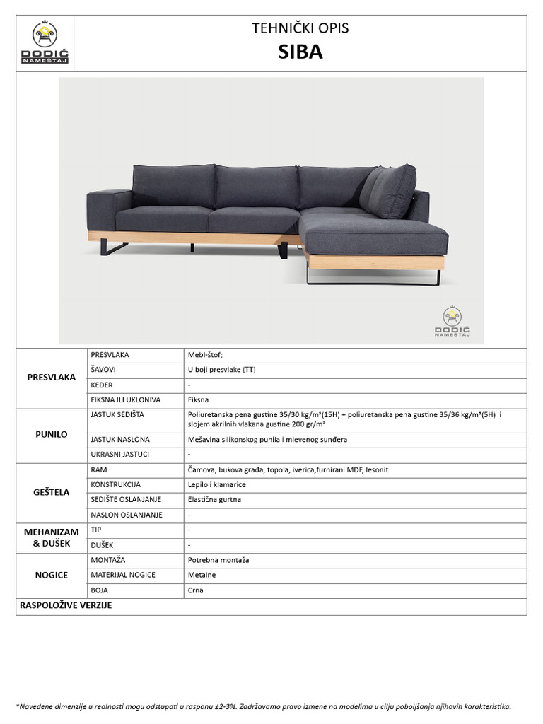 Siba Tehnicki Opis | PDF