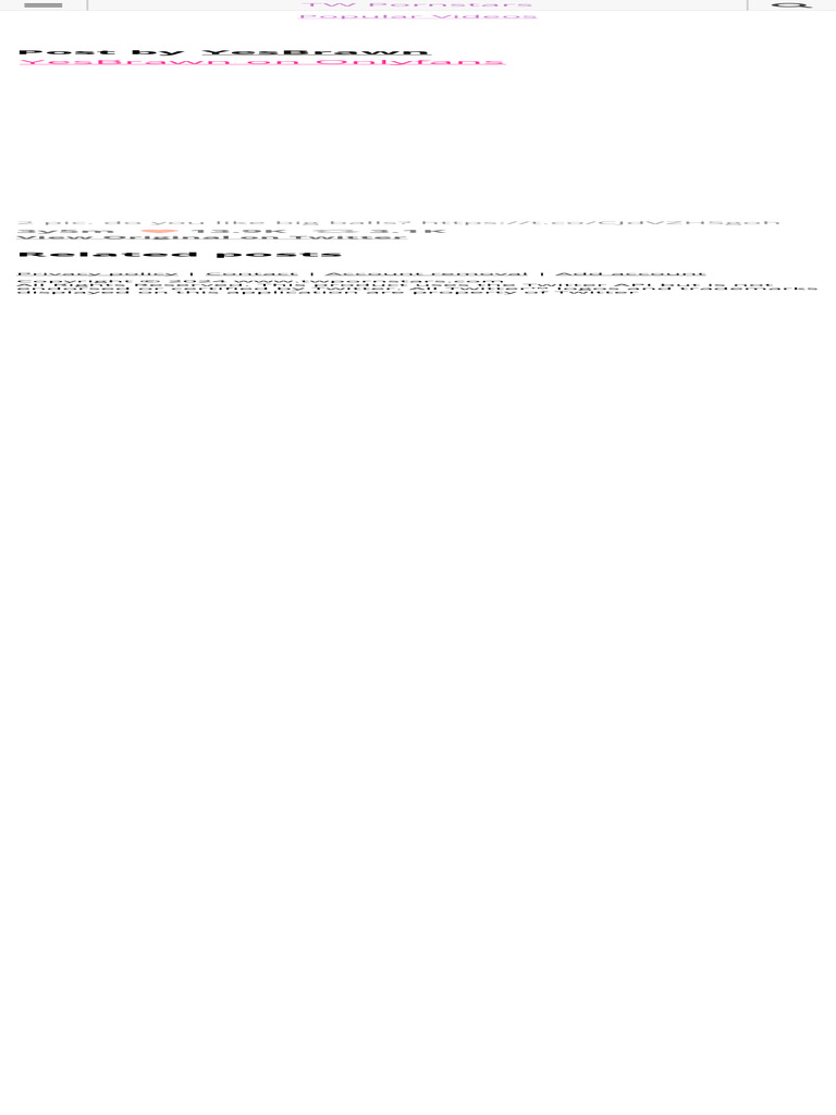 TW Pornstars - 2 Pic. YesBrawn. Twitter. Do You Like Big Balls. 322 PM ...