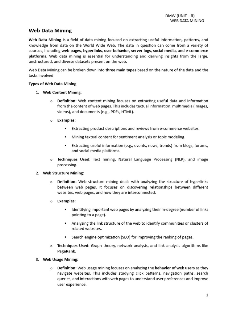 Web Data Mining - 5 | PDF | World Wide Web | Internet & Web