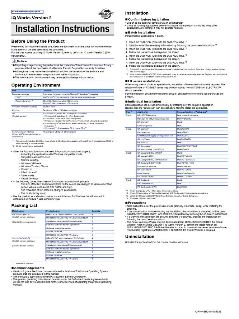 Iq Works2 Installation Requirements | PDF | Microsoft Windows | Windows 7