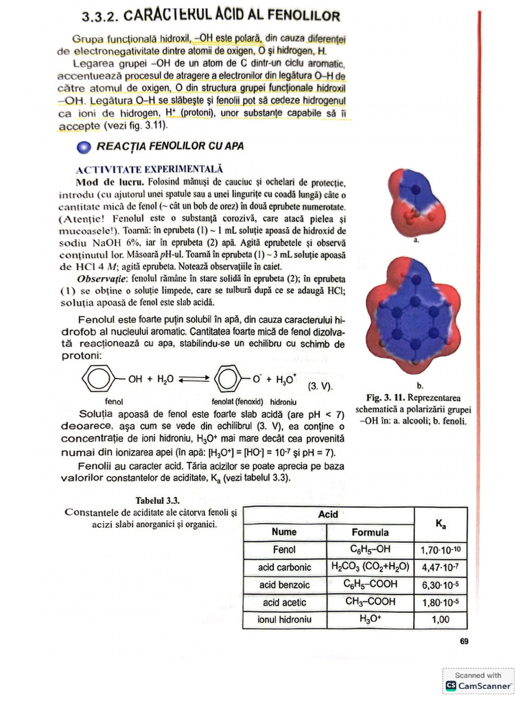 Caracterul Acid Al Fenolilor | PDF