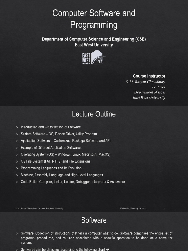 1.3 - Computer Softwares & Programming | PDF | Compiler | Computing