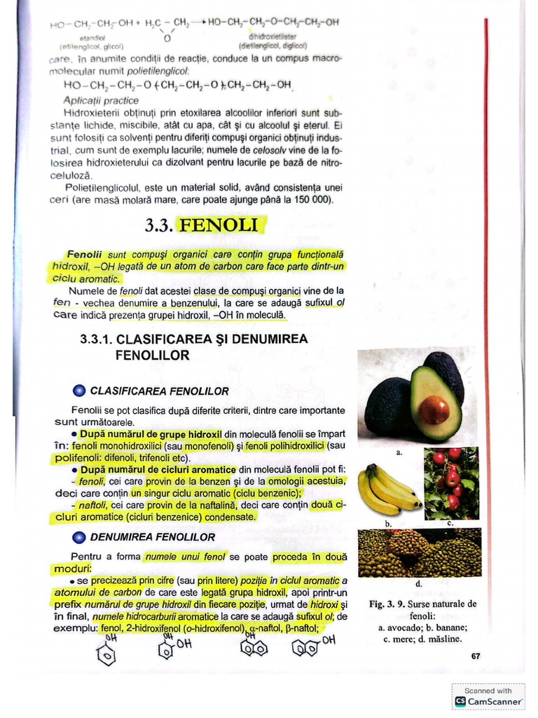 Fenoli. Clasificare | PDF