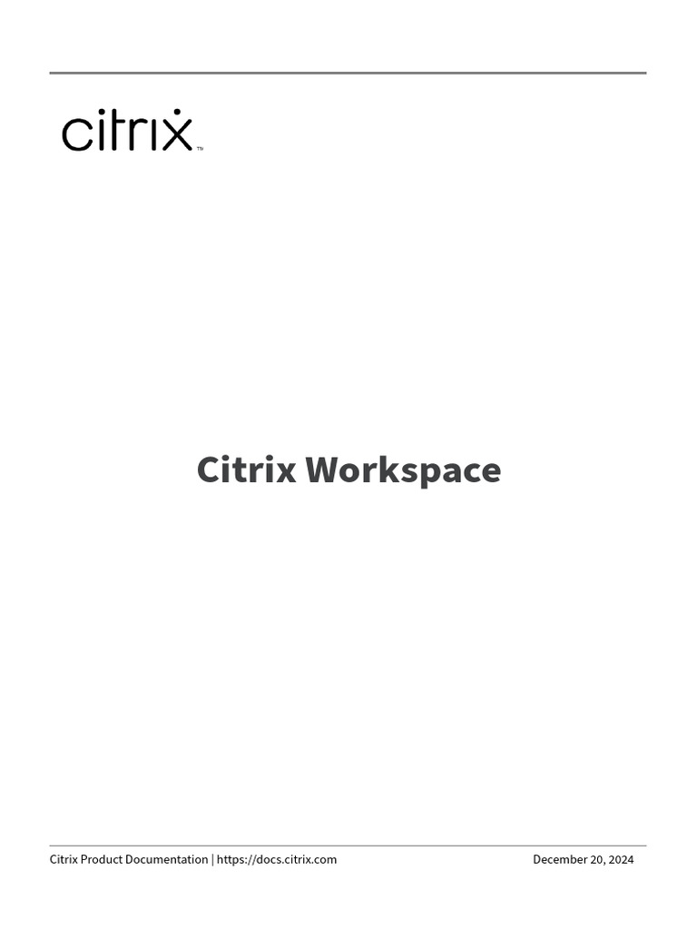 Citrix Workspace Admin Guide | PDF | Citrix Systems | Mobile App