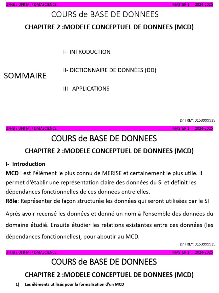 CHAPITRE2_COURS_DE_BASE_DONNEES | PDF | Bases de données | Informatique