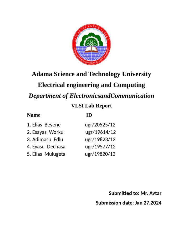 Vlsi Lab Report | PDF | Vhdl | Electronic Engineering Vlsi Lab Report | PDF | Vhdl | Electronic Engineering