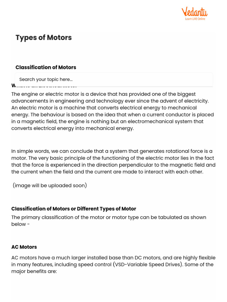 Types of Motors | PDF