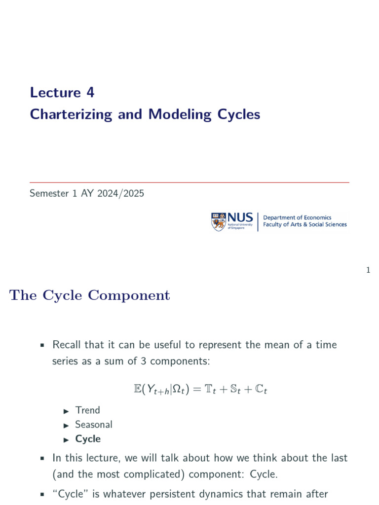 L4_Modeling_Cycles | PDF | Autoregressive Model | Time Series