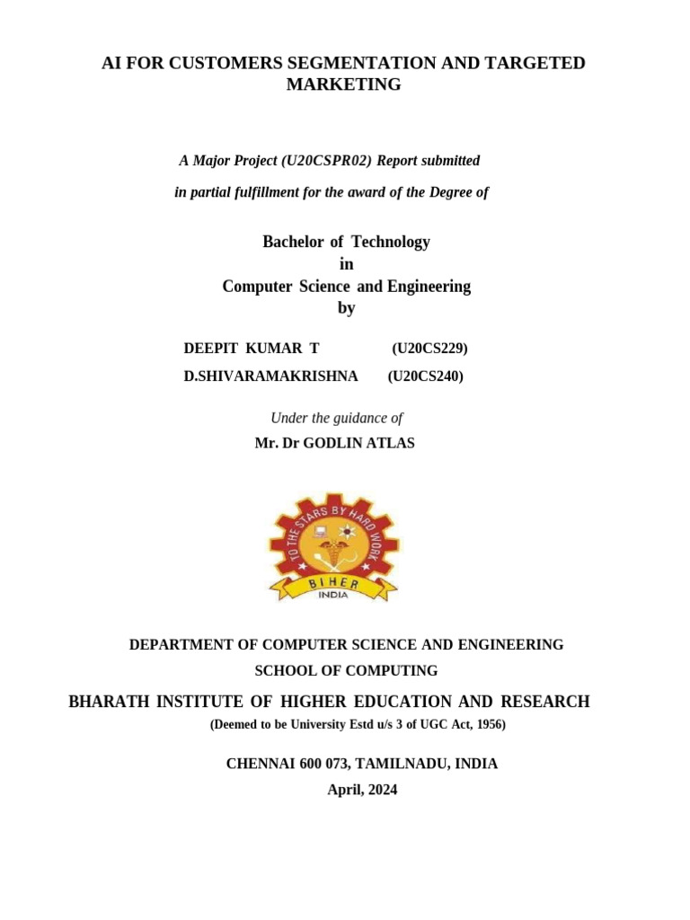 K19 Major Project Thesis Report New | PDF | Artificial Intelligence | Intelligence (AI) & Semantics