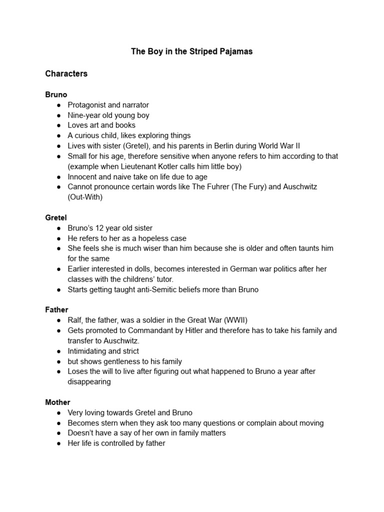 The Boy in The Striped Pajamas | PDF