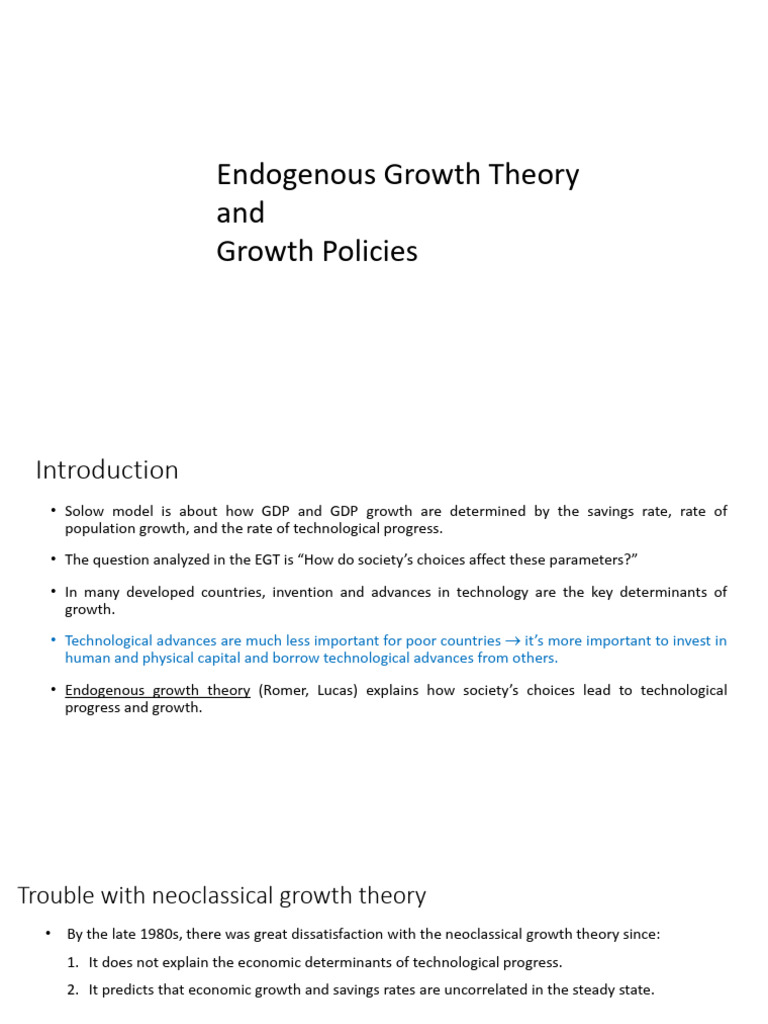 EGT and Growth Policies | PDF | Economic Growth | Institution