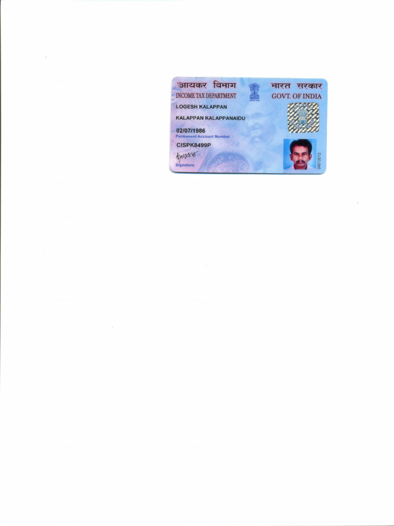 Logesh Pan Card | PDF