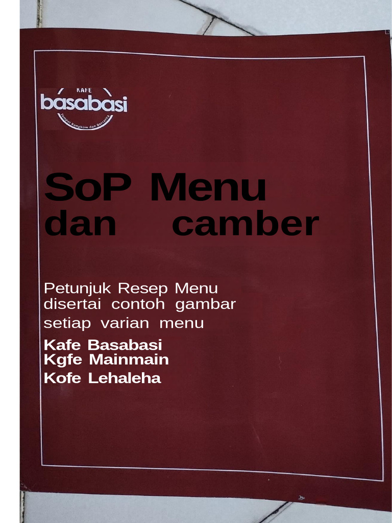 SoP Menu-WPS Office | PDF