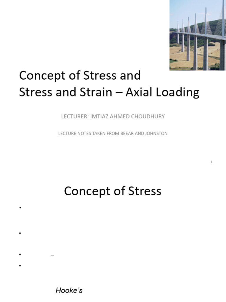 Concept of Stress and Stress and Strain - Axial Loading | PDF | Deformation (Engineering ...