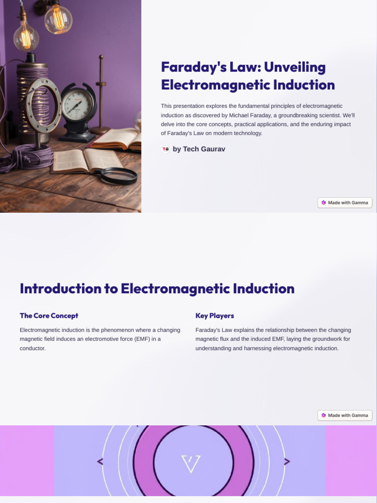 Faraday's Law of Electromagnetic Induction | PDF | Electromagnetic ...