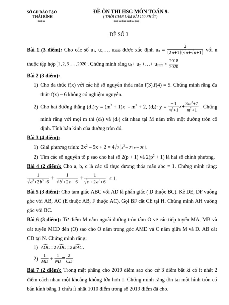 Đề luyện thi HSG (2) | PDF