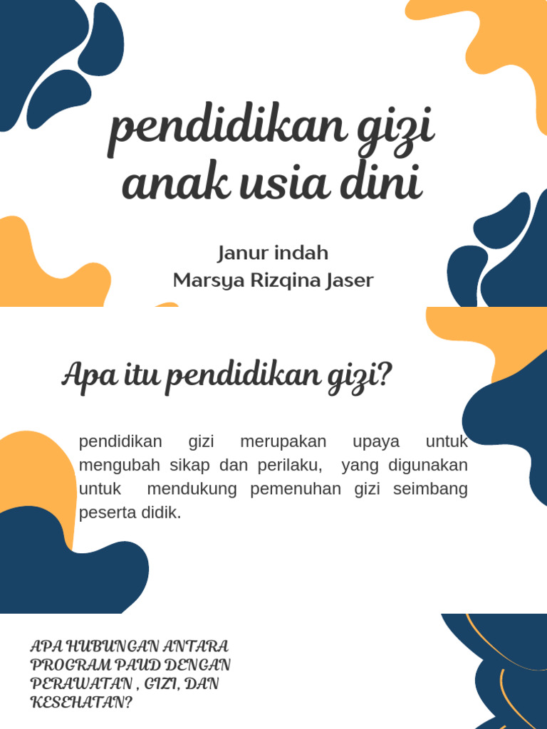 Pendidikan Gizi Aud | PDF