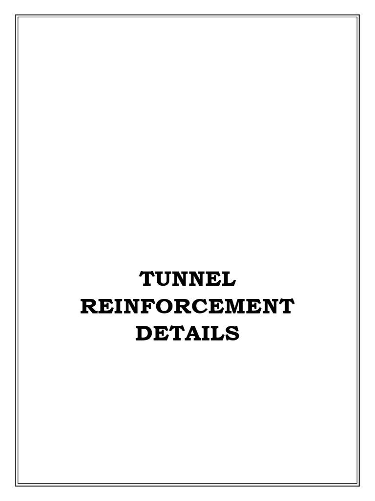 7.tunnel Reinforcement Details | PDF | Door | Civil Engineering