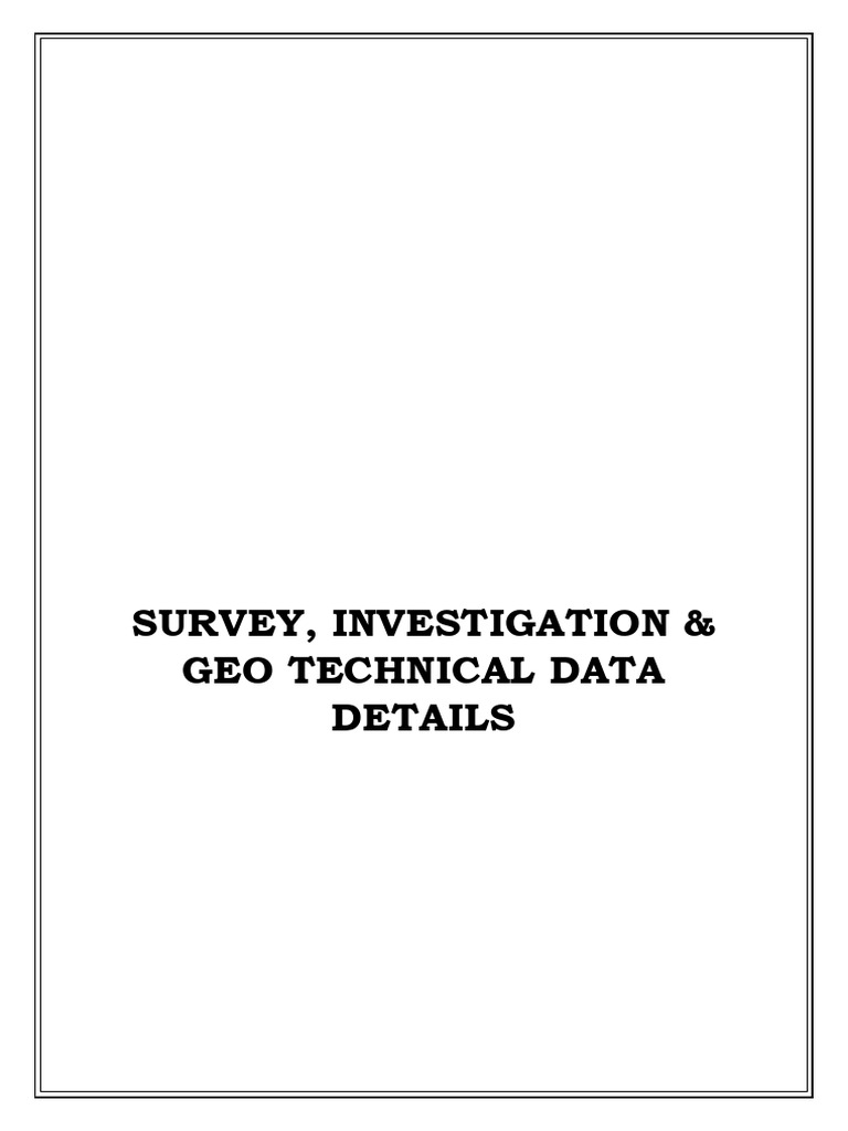 6.Survey,Investigation & Geotechnical Data | PDF | Drilling | Tunnel