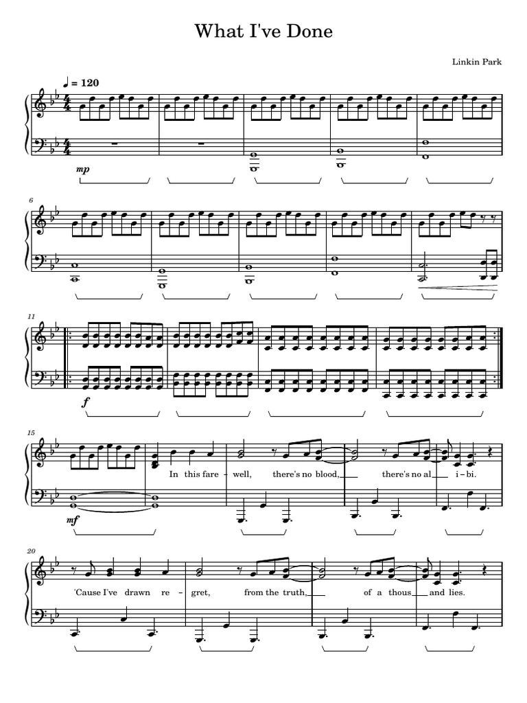 Linkin Park What I Ve Done Lyrics Pdf